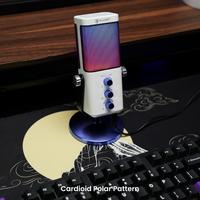 Promo SADES Microphone NIGHT OWL Mic USB Condenser Cardioid RGB Gaming ...