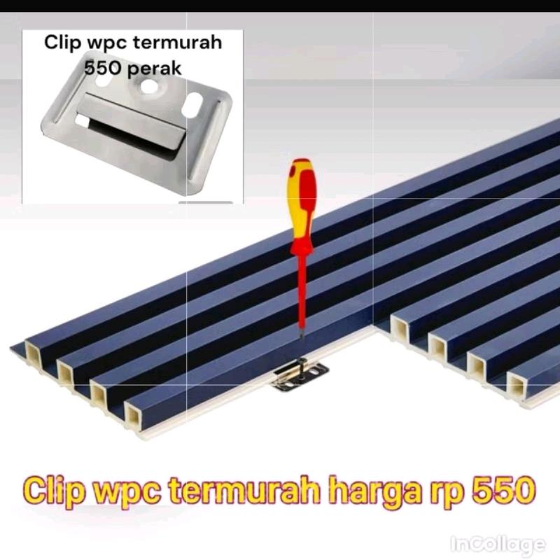 Klip wall panel clip wallpanel wpc pvc - Shop | Tokopedia