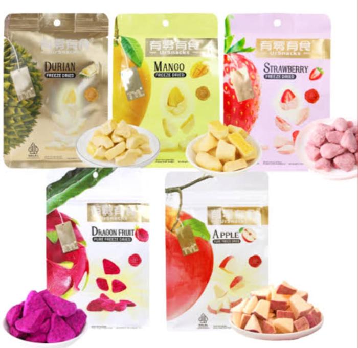Promo TYL URSNACKS Freeze Dried Fruit / Durian / Strawberry / Apple ...