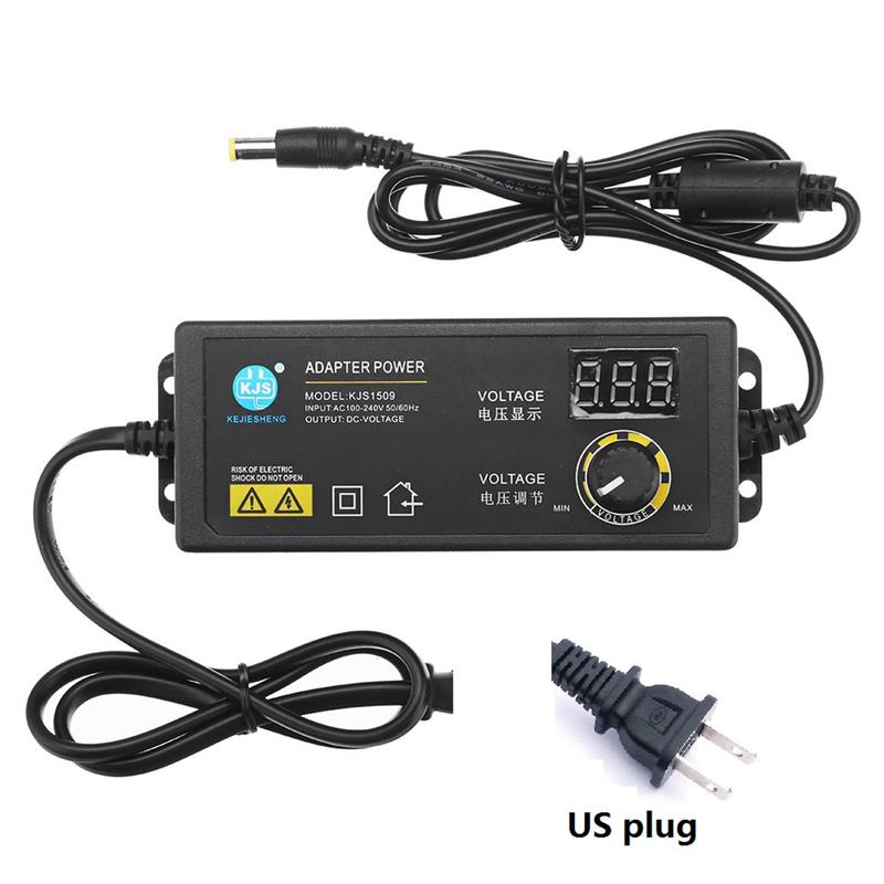 Adjustable Voltage Power Adapter AC 100-240V to DC 3-36V 2A Power ...
