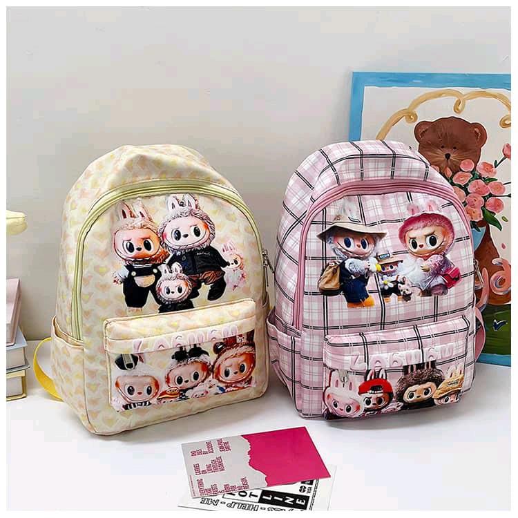 33cm Labubu Cartoon Children Backpack School Bag Kids Travel - TikTok ...