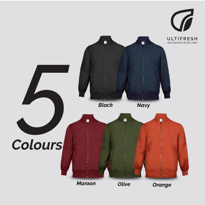 Ultifresh Bomber Jacket Outerwear Zip Up 100% Dri-Fit Baju Jaket ...