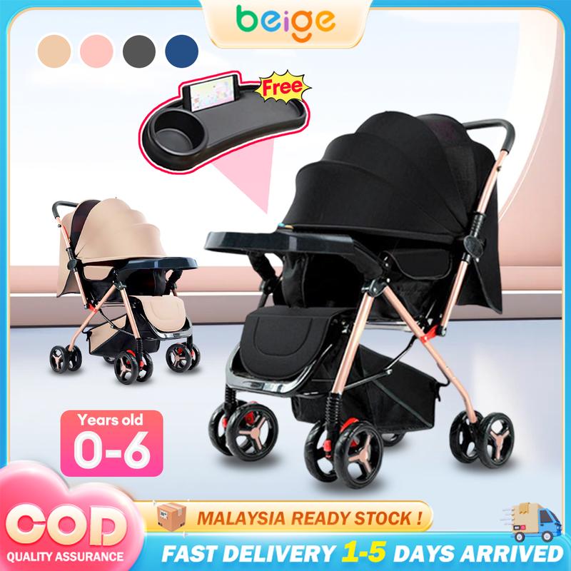 Ready Stock Stroller Baby level 3 sit/tilt/lie down portable - TikTok ...