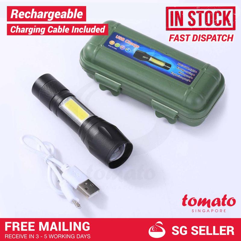 3 Mode Rechargeable Multi-Functional LED Torchlight - TikTok Shop Singapore