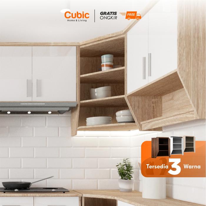 Promo Cubic Kitchen Set Sudut Minimalis / Rak Atas Lemari Dapur / ELENA ...