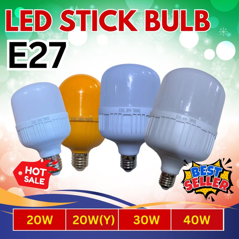 Mentol Lampu LED Stick Bulb E27 40W/30W/20W P.Q - Cahaya Berkualiti ...