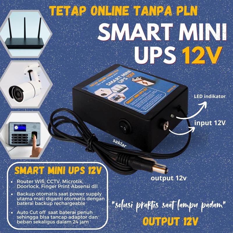 Smart Mini UPS Dc 12 Volt - Shop | Tokopedia