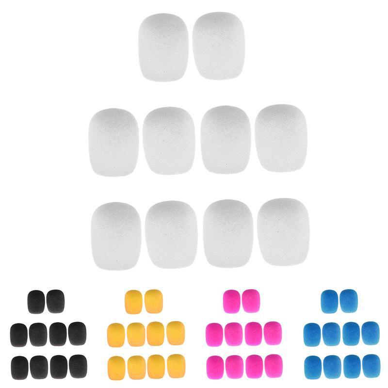 Practical 10pcs Sponge Microphone Wind Muff Mic Cover Mini Microphone ...