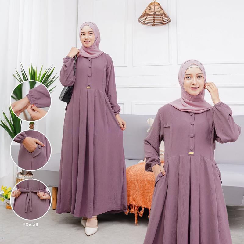 AMIRA GAMIS CRINKEL AIRFLOW / DRESS MUSLIM TERBARU TRENDI MASA - Shop | Tokopedia