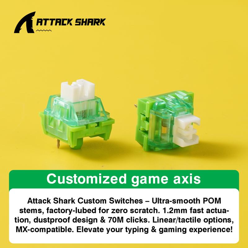 Attack Shark 100PCS Linear Switches - Hot-Swappable POM Keyboard ...