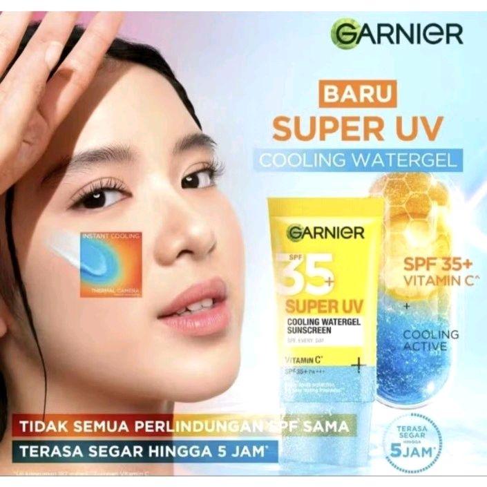 garnier sunscreen super uv cooling water gel spf35 20ml - Shop | Tokopedia