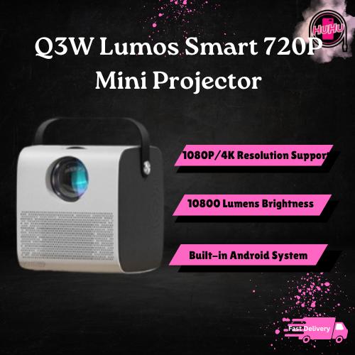 Q3W Lumos Smart 720P Mini Projector with Android System, 1080P/4K ...