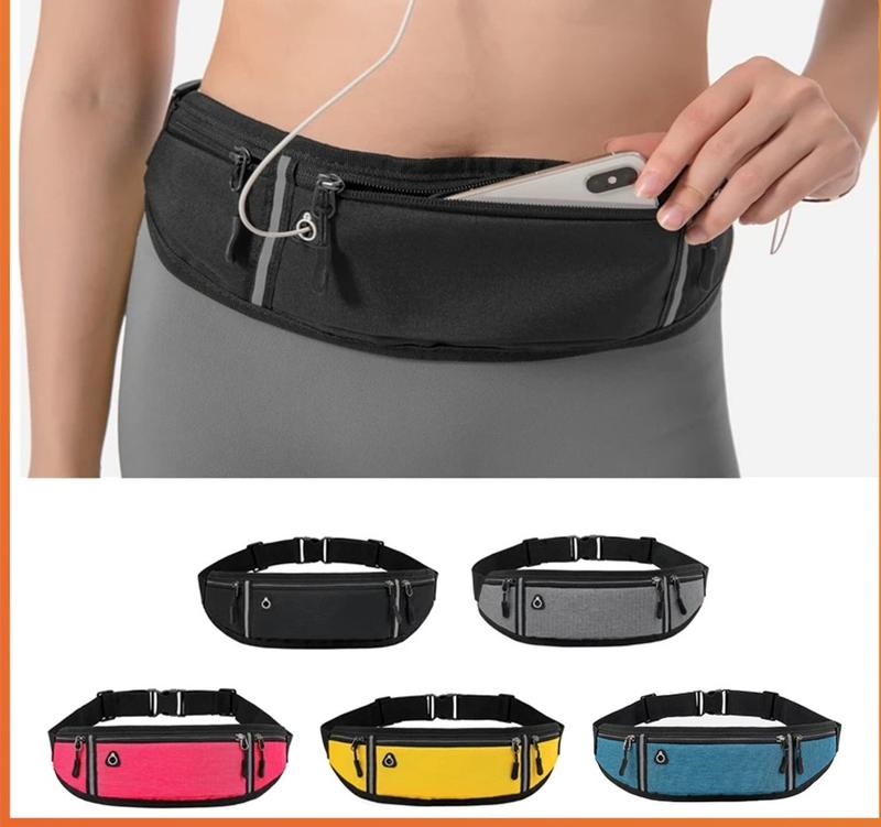 Adjustable Running Pouch Runners Belt Workout Waist Bag Elastic ...