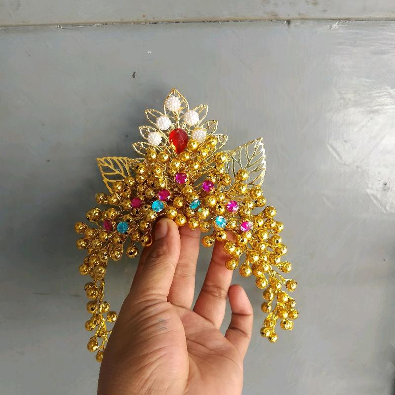 mahkota krun emas cocok untuk semua Acara karnaval dan kartinian tarian ...