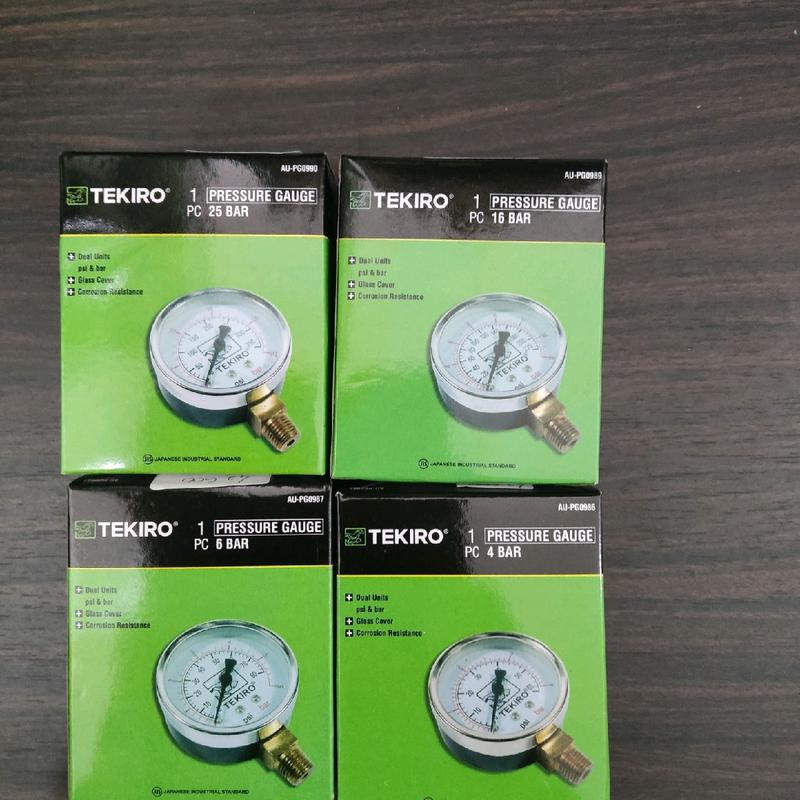 Alat pengukur tekanan Pressure Gauge 4 bar 6bar 16bar 25bar tekiro ...