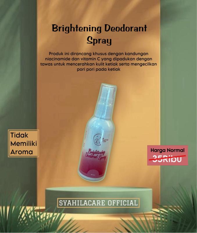 DEODORANT PUTIH Spray by Syahila care Ketiak Kering Niacinamide - Shop ...