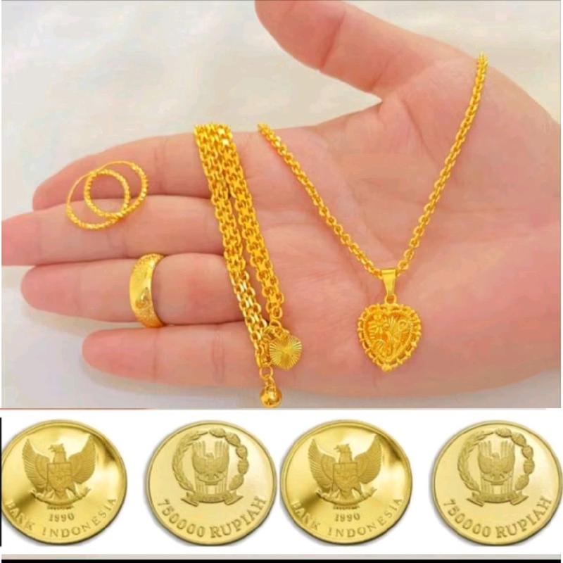 set perhiasan terbaru berbahan koin asli - Shop | Tokopedia