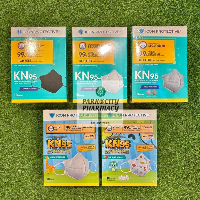 *FREE GIFT* ICON Protective KN95 5 Ply Face Mask 10s Individually ...