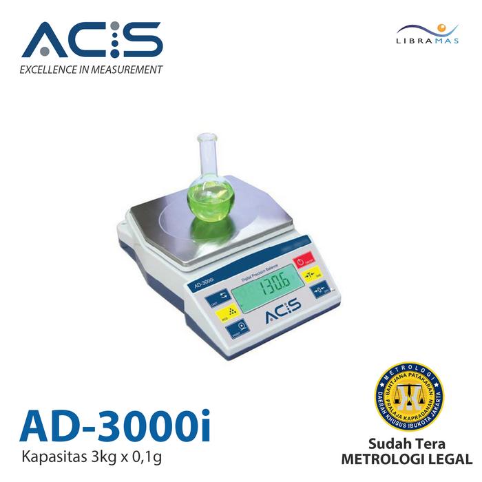 Jual Timbangan Digital Acis, AD-3000i Kapasitas 3000g Ketelitian 0,1g ...