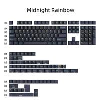 Jual 174 Keys/set Aifei GMK Midnight Rainbow Keycaps PBT Double Shot Key Caps Cherry Profile ...