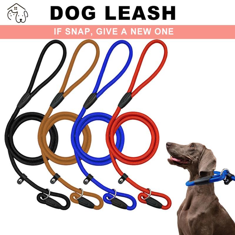 Dog Leash Slip Rope Lead Leash Strong Heavy Duty Braided Rop - TikTok ...