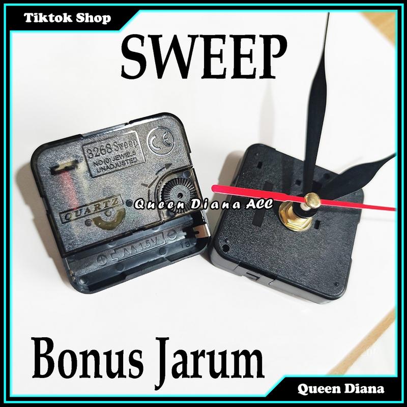 Mesin jam dinding sweep termurah tanpa suara mesin quartz 3268s sweep merayap - Shop | Tokopedia