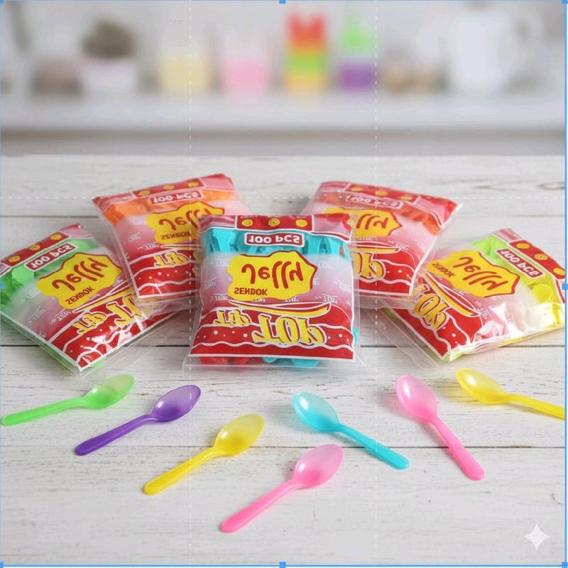 SENDOK ES KRIM PLASTIK SENDOK JELLY SENDOK Puding SENDOK SEKOP BENING ...