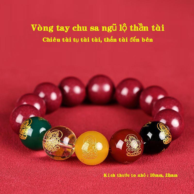 Vòng tay chu sa ngũ lộ thần tài may mắn tài lộc - TikTok Shop Vietnam