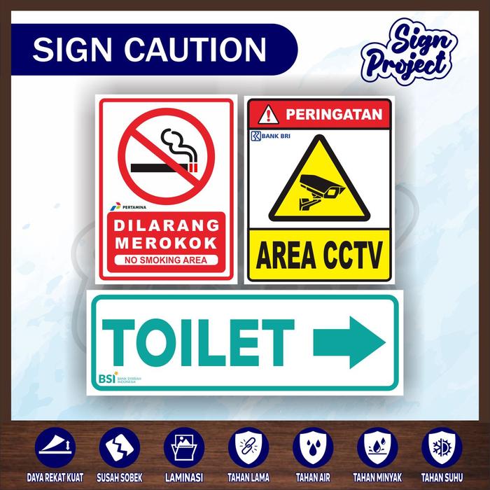 Promo Stiker Costum LOGO dan Nama Perusahaan Bank Cafe Hotel Perumahan ...
