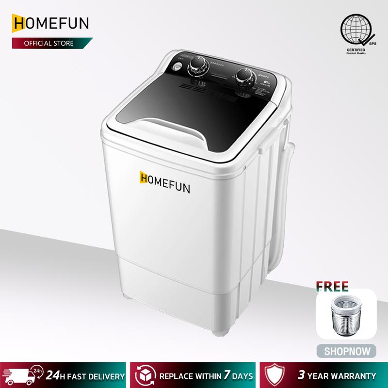 HOMEFUN 8.8KG Washing Machine Semi Automatic Single-tub MINI - TikTok ...