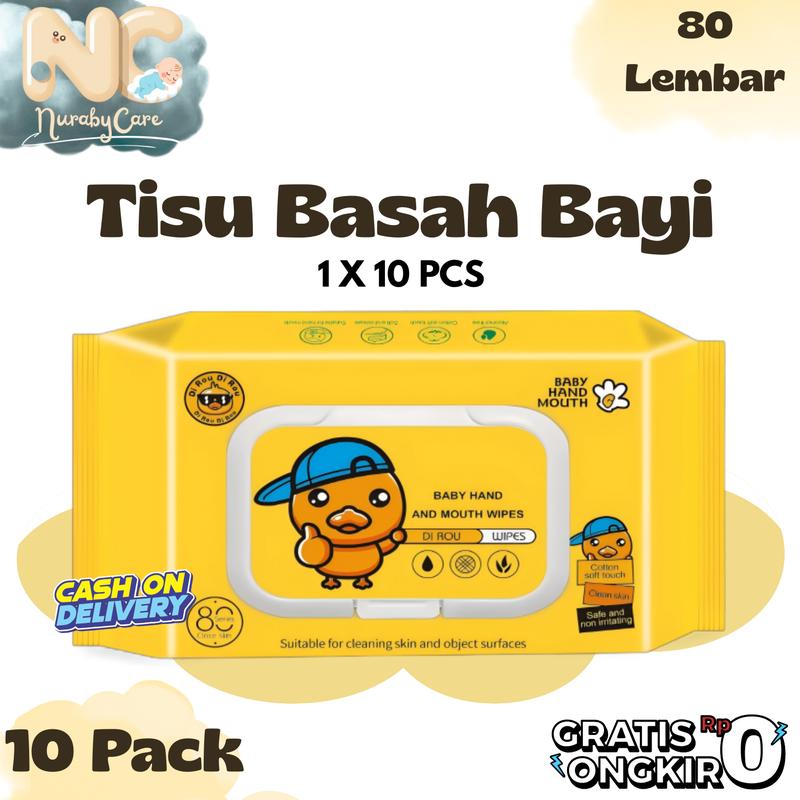 Tisu Basah Bayi 10pack Termurah Non Alcohol Non Parfume Promo Tissue ...