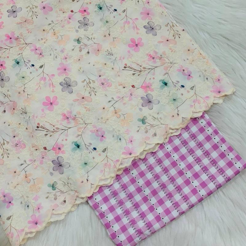 Kain Set Cotton Sulam Embroidery - TikTok Shop Malaysia