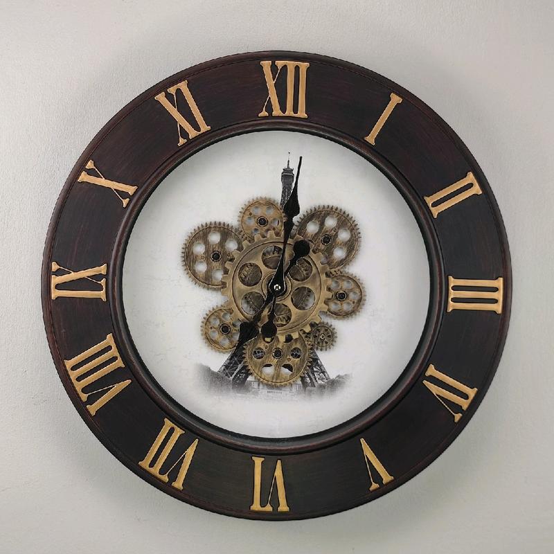 Jam Dinding Mekanikal 50cm Gear Bergerak - Roman / Numeric Wall ...