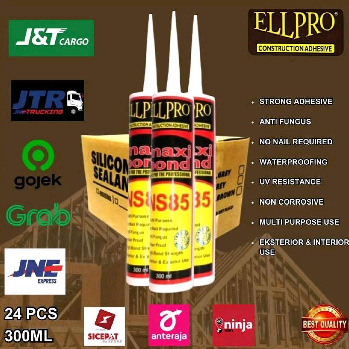 Jual Lem Kaca/Cermin/Kayu/HPL/ACP ELLPRO NS 85 No Nail Sealant (1dus ...