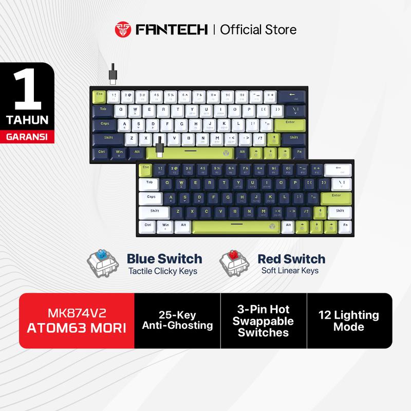 Fantech ATOM MORI SERIES Keyboard Mechanical Gaming RGB Layout - Shop ...