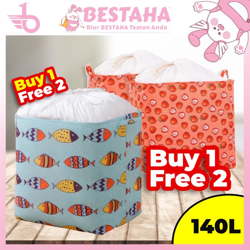[BUY 1 FREE 2 ] Live Only Bakul Simpan Baju 140L Storage Box - TikTok ...