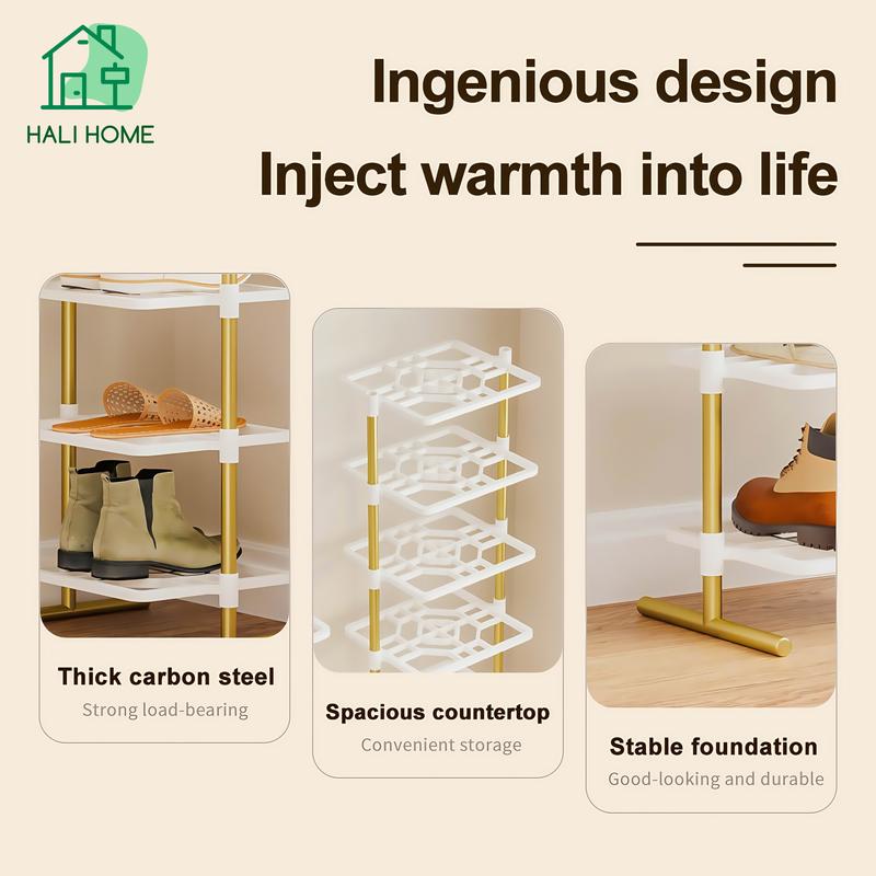HALI HOME 6 Layer shoe rack Tier Colored stainless steel Stackable ...