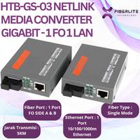 Promo HTB-GS-03 NETLINK HTB GS 03 Media Converter Fiber Optic Gigabit ...