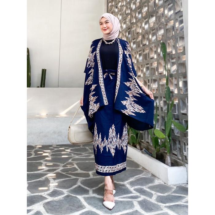 Jual [ 𝗚𝗥𝗔𝗧𝗜𝗦 𝗢𝗡𝗚𝗞𝗜𝗥 ] Setelan Rok Lilit dan Outer Wanita Terbaru ...