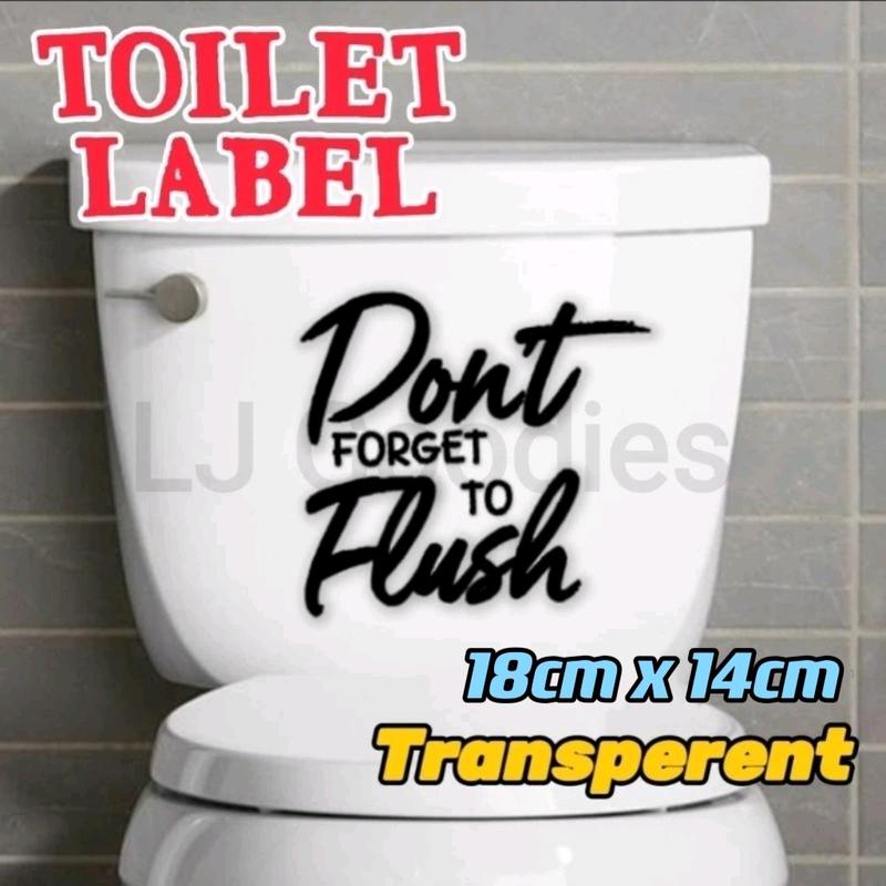 Label Flush Toilet Bowl Waterproof / Sticker Minimalist Flus - TikTok ...
