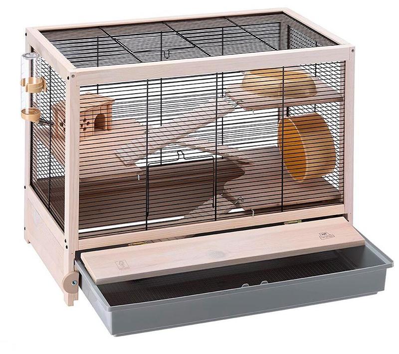Ferplast HAMSTERVILLE Hamster Habitat Cage, Sturdy Wooden Structure ...