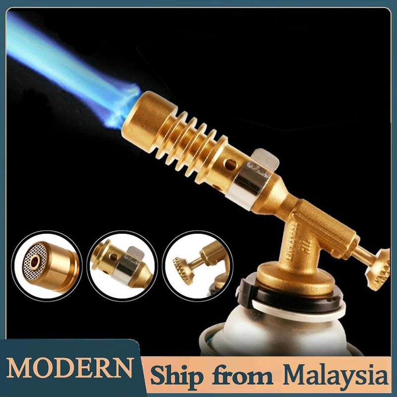 Portable Metal Flame Gun Butane Gas Torch Flaming Thrower Camping ...