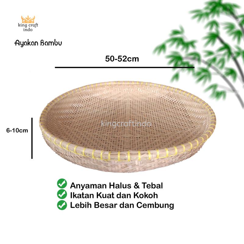Saringan Ayakan Bambu Besar 52 cm KINGCRAFTINDO Anyaman Bambu untuk ...