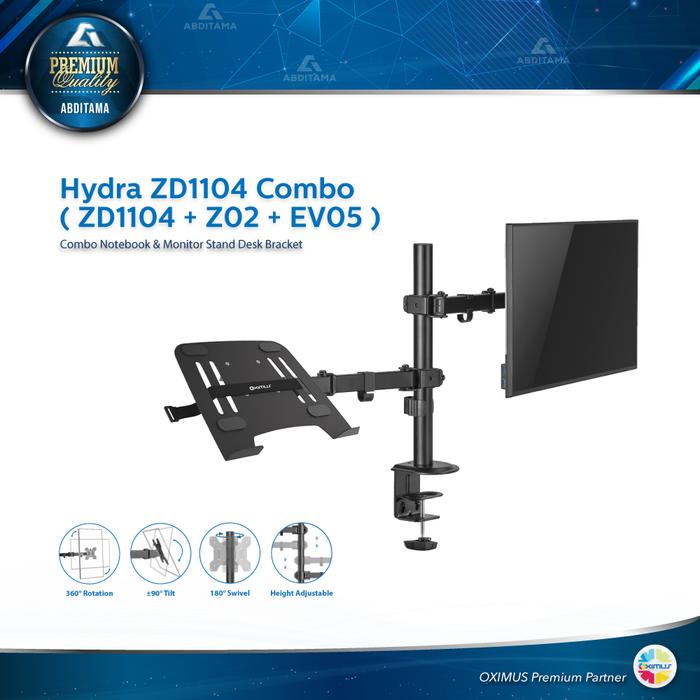 Promo Bracket Laptop Notebook Monitor Combo Oximus ZD1104 Dual Combo ...