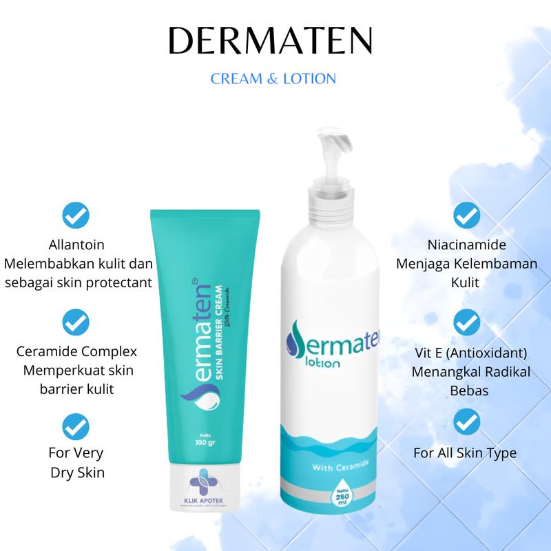 DERMATEN Cream 100 Ml / Lotion 250 Ml - dengan ceramide memperbaiki ...