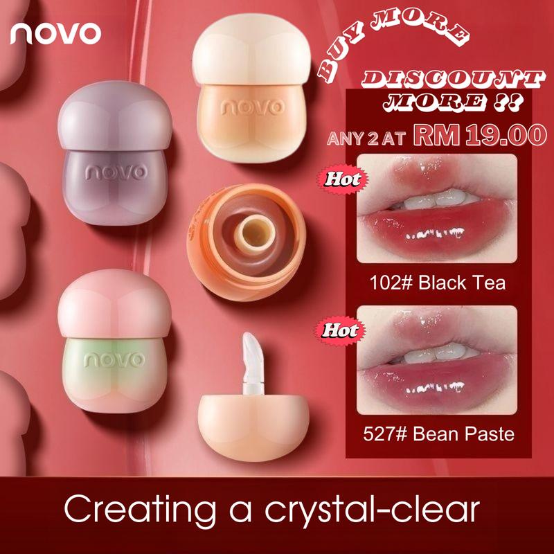 NOVO Crystal Jelly Lipstick 4 colors liquid lipstick watery lip ...