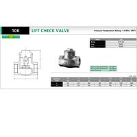 Promo Lift Check Valve Stainless SUS304 KITZ Fig. UN, 1" - 25mm , Drat ...