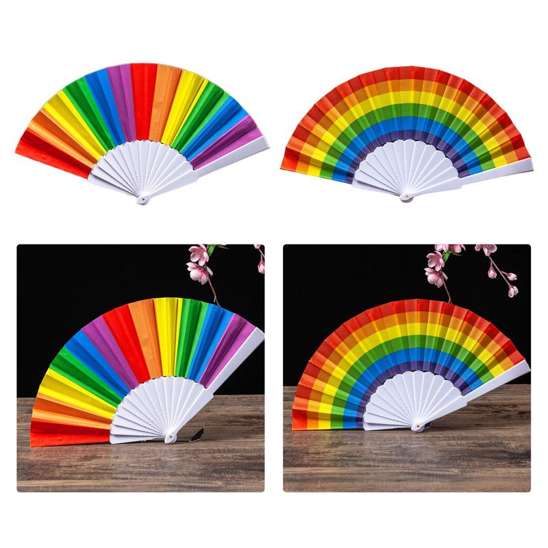 Rainbow Folding Fans Portable hand fan for pride month parad - TikTok ...