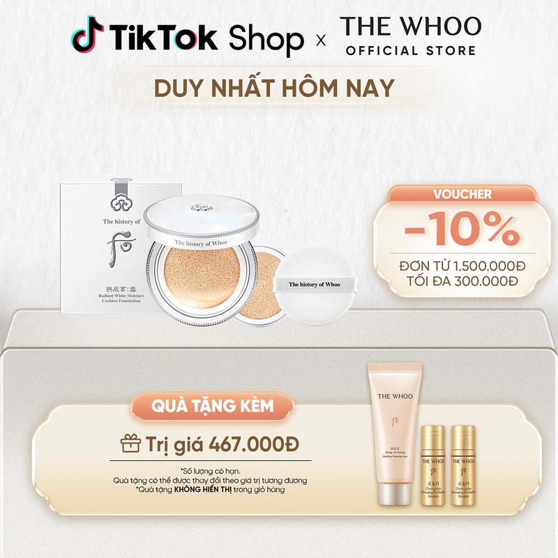 [THE WHOO OFFICIAL] Phấn nước dưỡng trắng The Whoo Seol Radiant ...