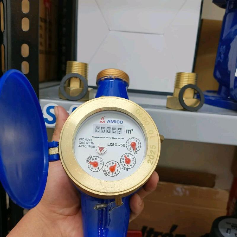 Amico Water Meter LXSG-25E 1 Inch DN25mm Horizontal Flow Meter Accurasi ...